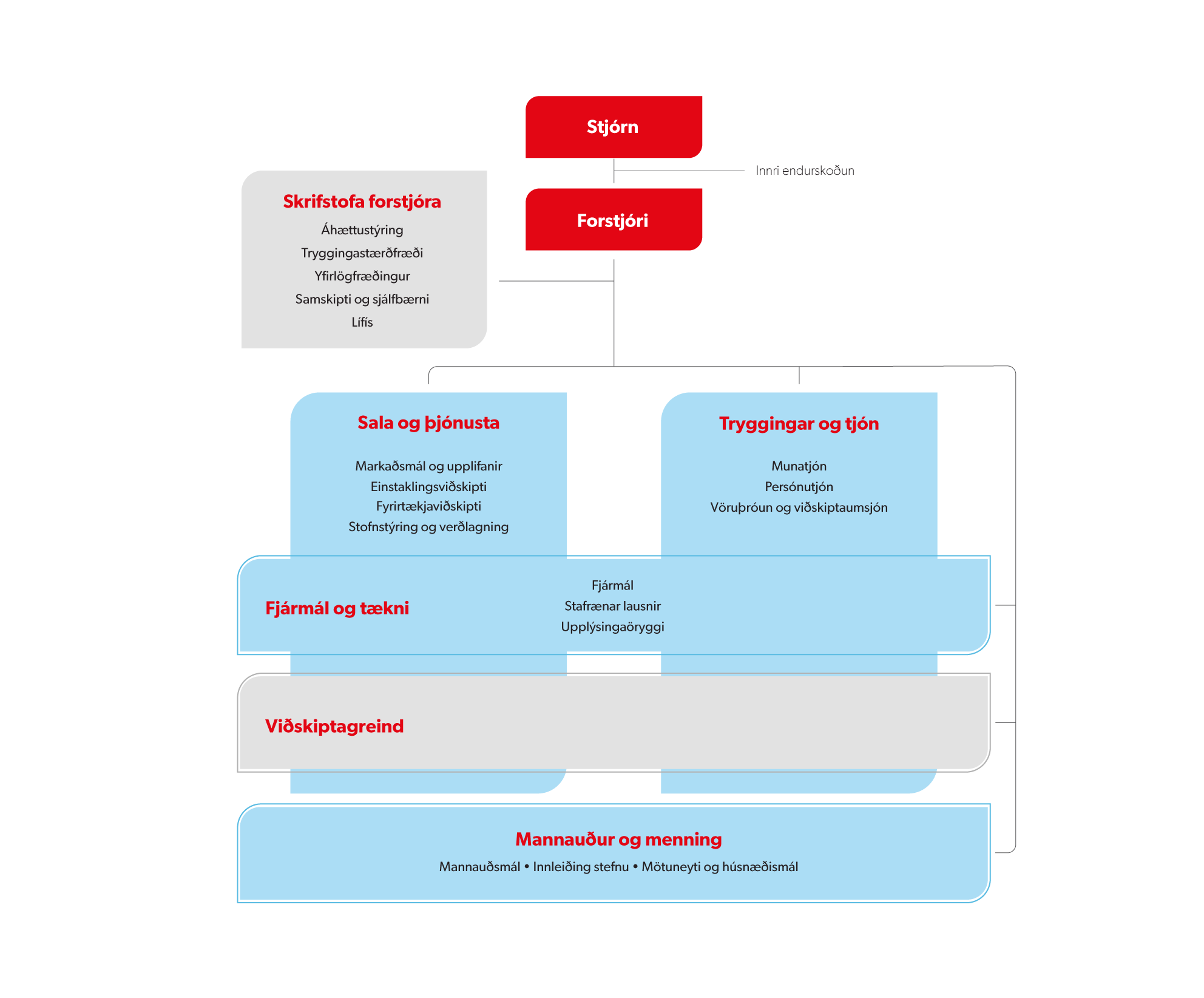 VÍS: Nýtt skipurit og framkvæmdastjórn